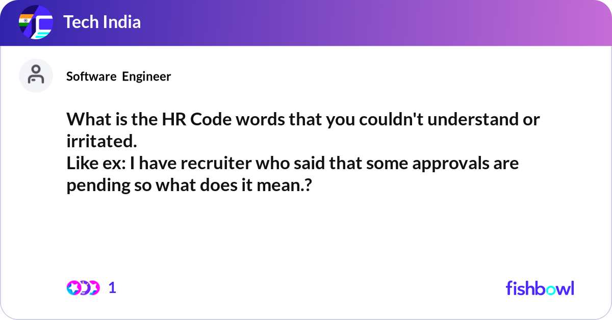 What is the HR Code words that you couldn't unders... | Fishbowl