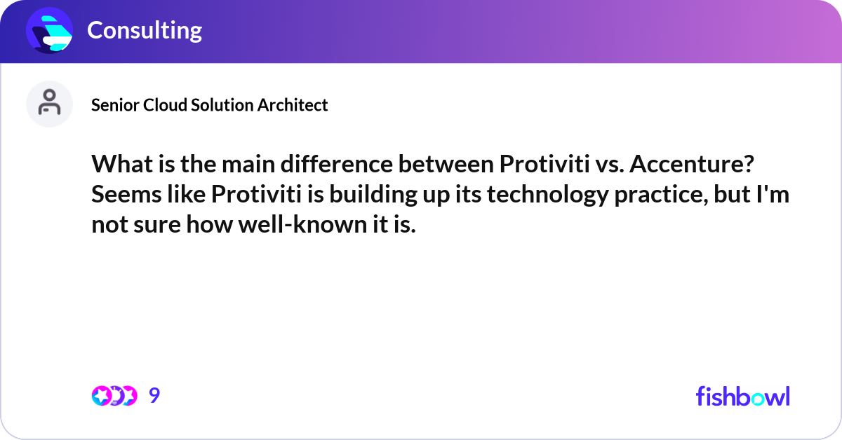 What is the main difference between Protiviti vs. ... | Fishbowl