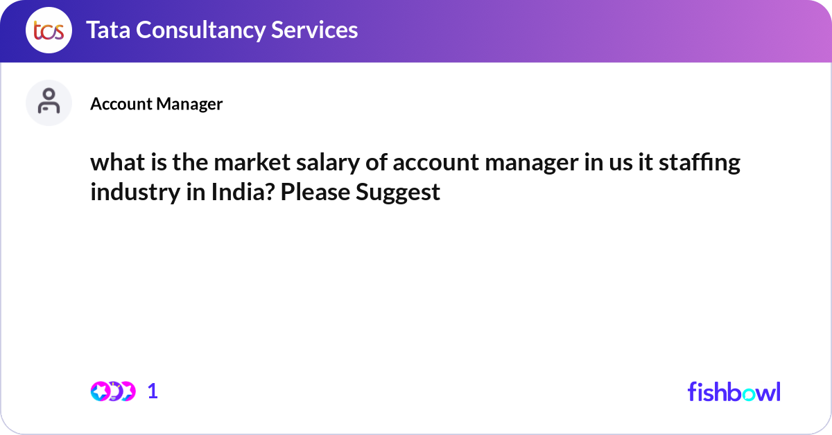 what is the market salary of account manager in us... | Fishbowl