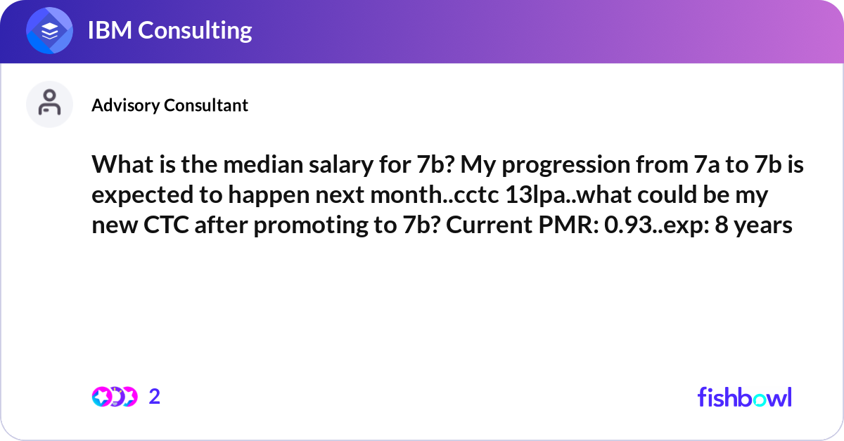 What is the median salary for 7b? My progression f... | Fishbowl
