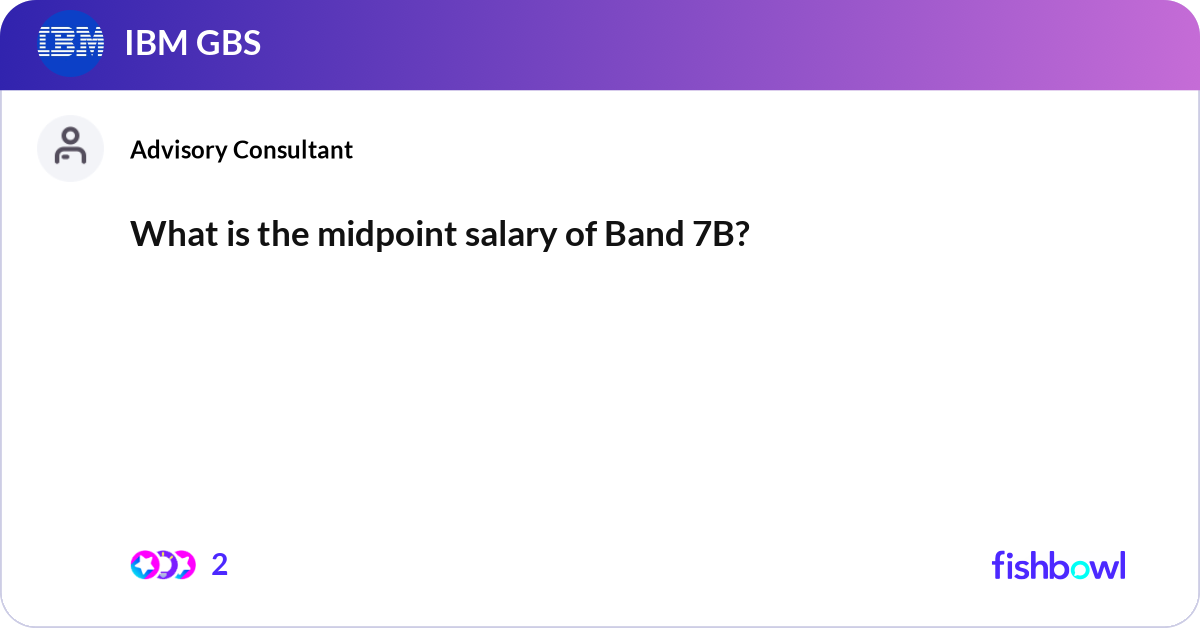 What is the midpoint salary of Band 7B? | Fishbowl