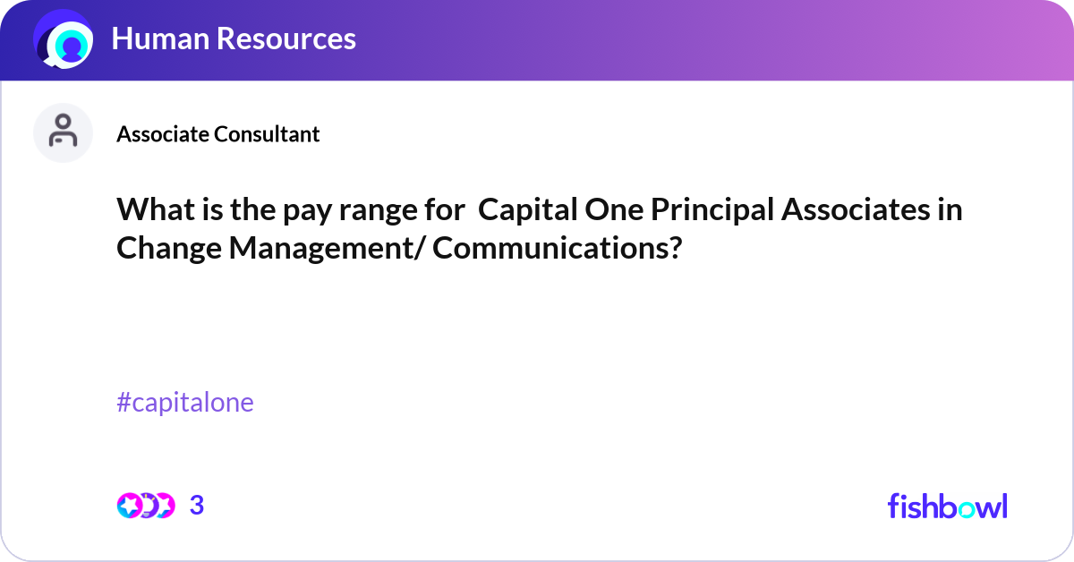 What is the pay range for Capital One Principal A... | Fishbowl