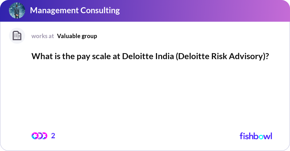 What is the pay scale at Deloitte India (Deloitte ... | Fishbowl
