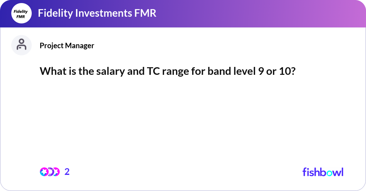 What is the salary and TC range for band level 9 o... | Fishbowl