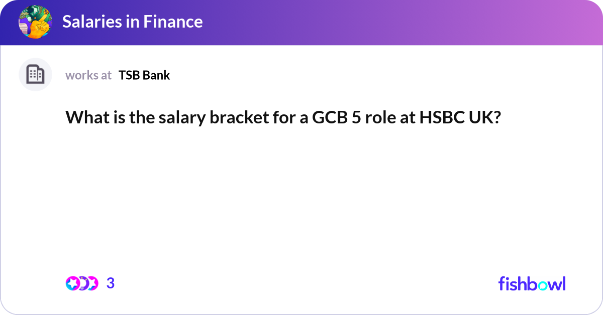 What is the salary bracket for a GCB 5 role at HSB... | Fishbowl