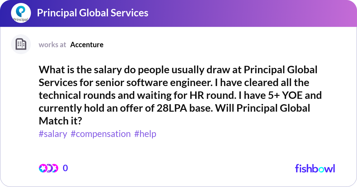What is the salary do people usually draw at Princ... | Fishbowl