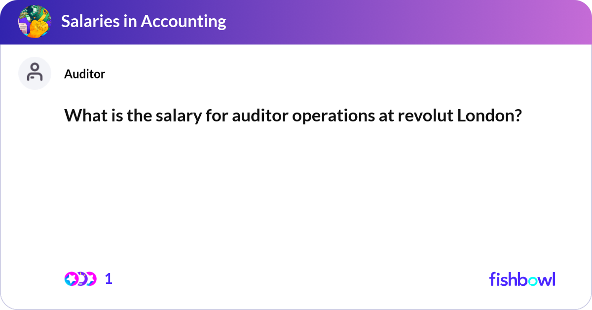 What is the salary for auditor operations at revol... | Fishbowl