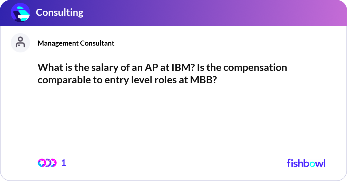What is the salary of an AP at IBM? Is the compens... | Fishbowl