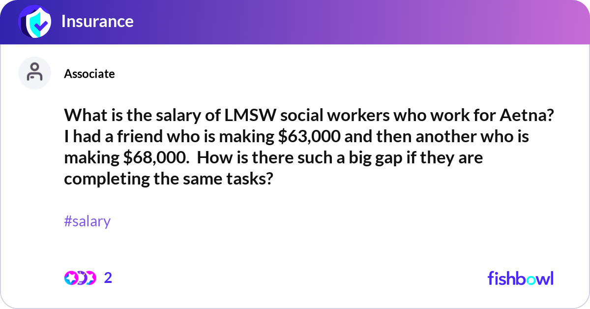 What is the salary of LMSW social workers who work... | Fishbowl