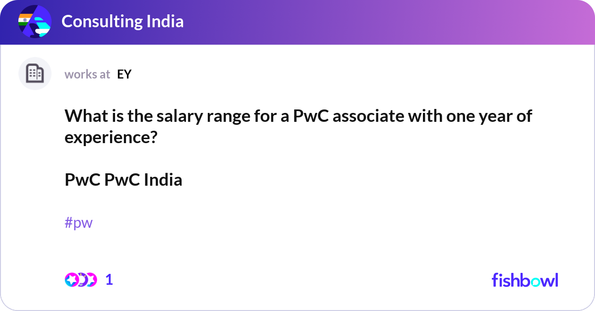What is the salary range for a PwC associate with ... | Fishbowl