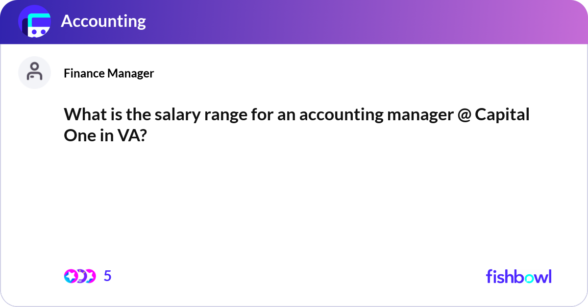 What is the salary range for an accounting manager... | Fishbowl