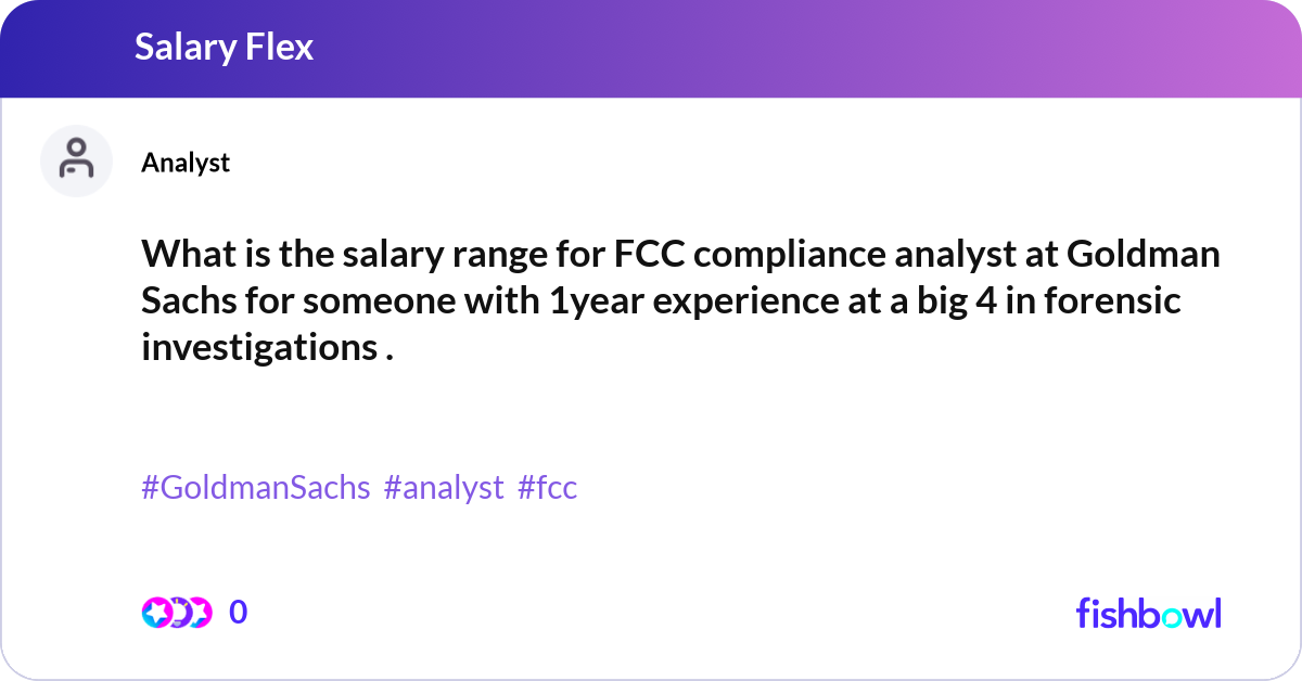 What is the salary range for FCC compliance analys... | Fishbowl