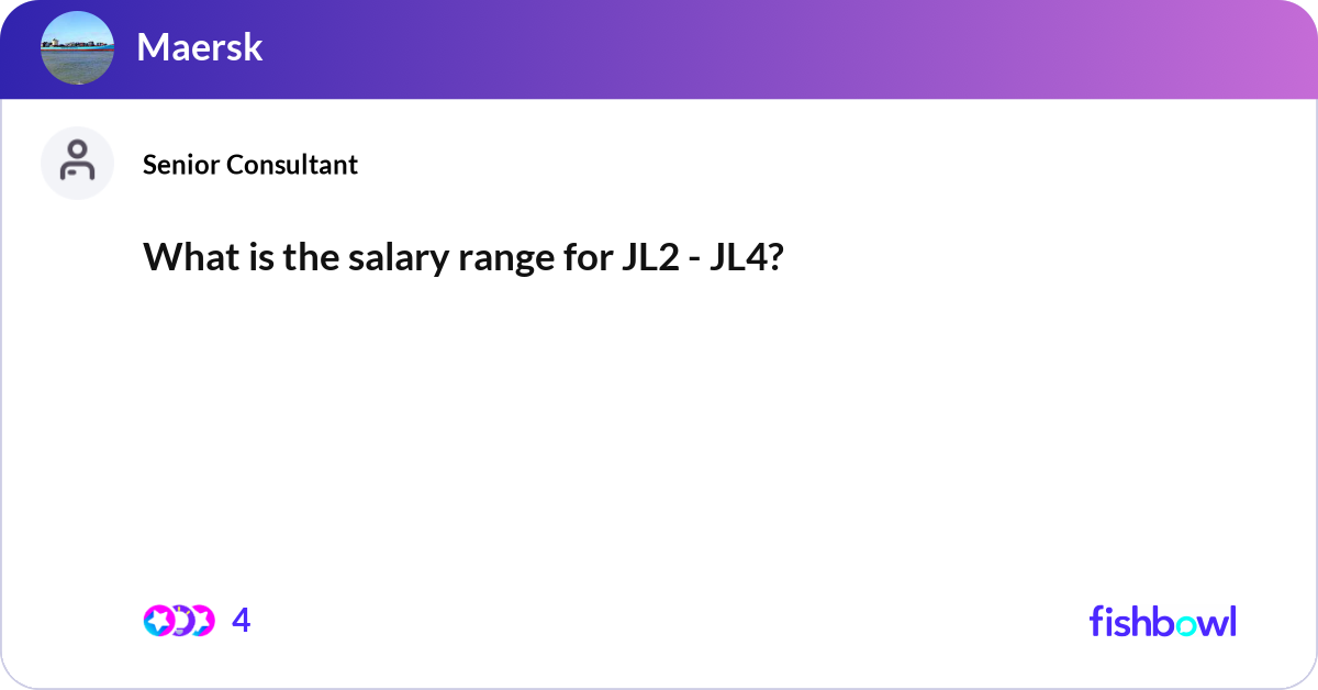 What is the salary range for JL2 - JL4? | Fishbowl