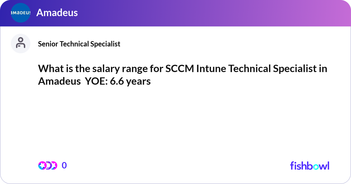 What is the salary range for SCCM Intune Technical... | Fishbowl