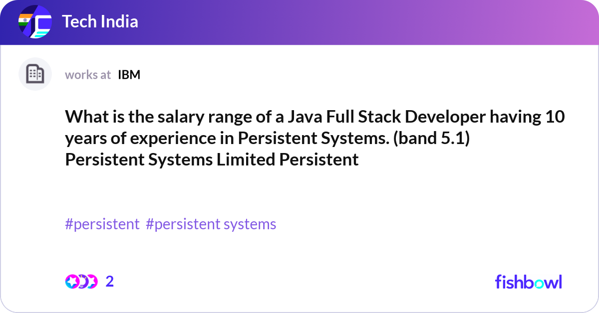 What is the salary range of a Java Full Stack Deve... | Fishbowl