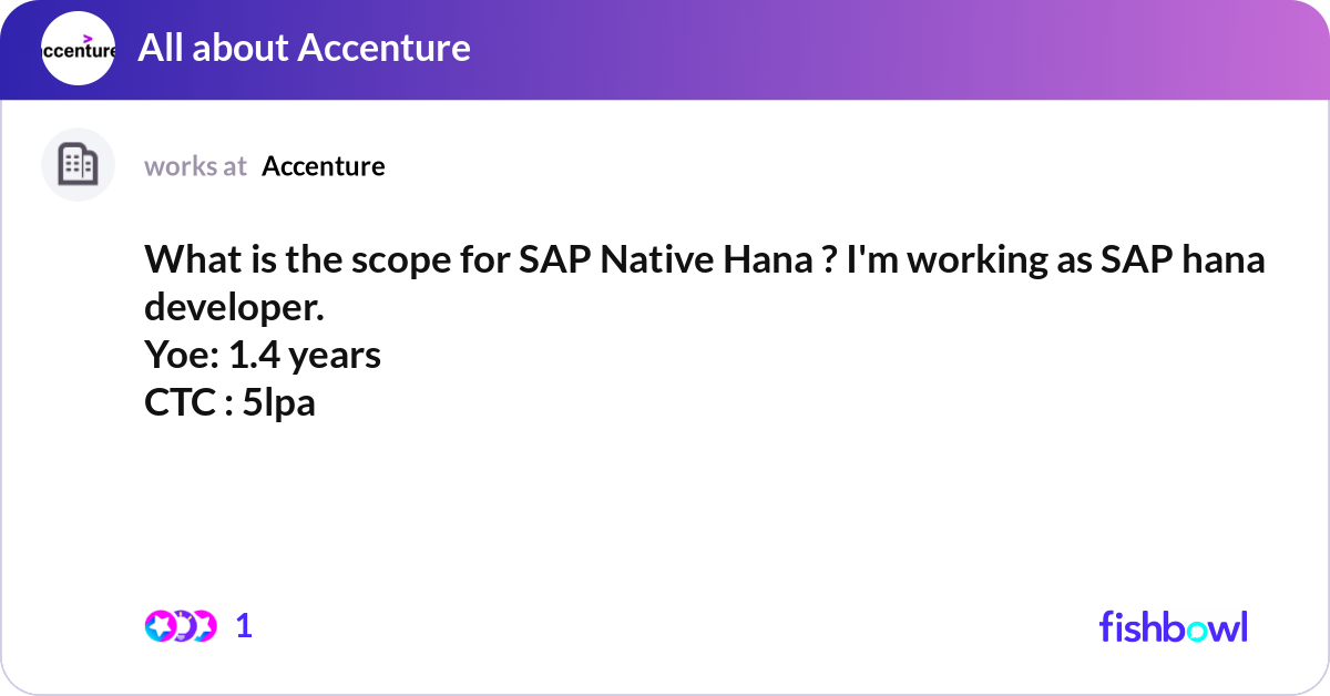 What is the scope for SAP Native Hana ? I'm workin... | Fishbowl