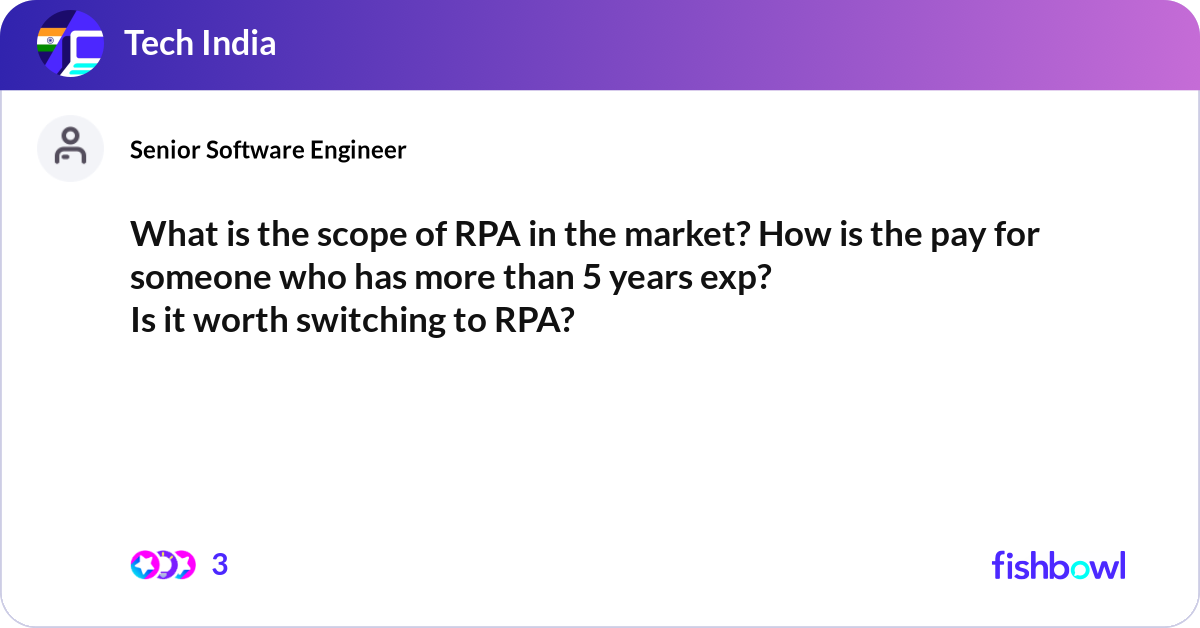 What is the scope of RPA in the market? How is the... | Fishbowl