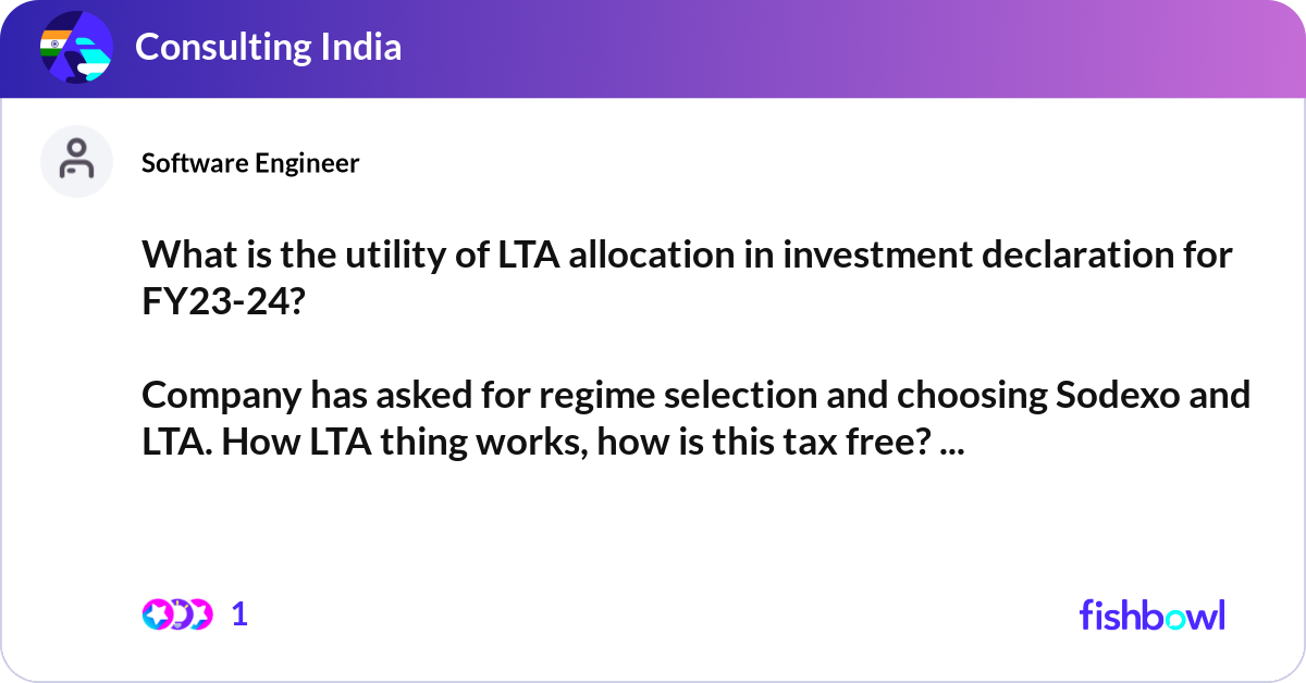What is the utility of LTA allocation in investmen... | Fishbowl