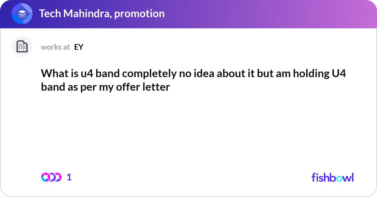What is u4 band completely no idea about it but am... | Fishbowl