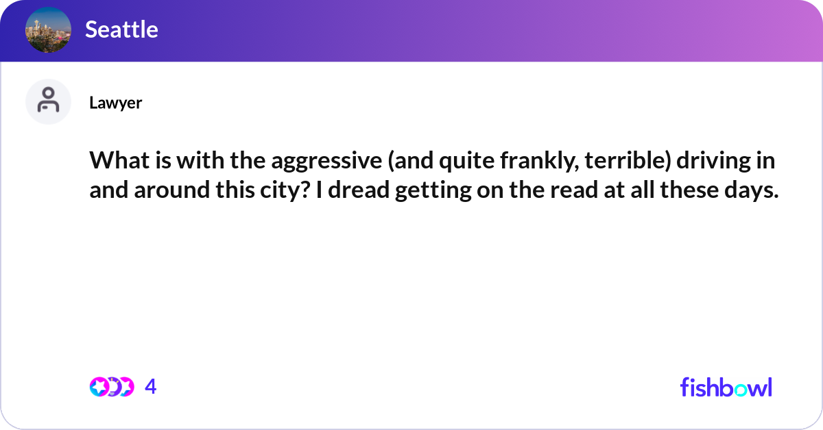 What is with the aggressive (and quite frankly, te... | Fishbowl