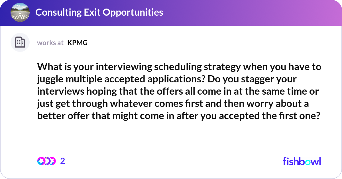 What is your interviewing scheduling strategy when... | Fishbowl