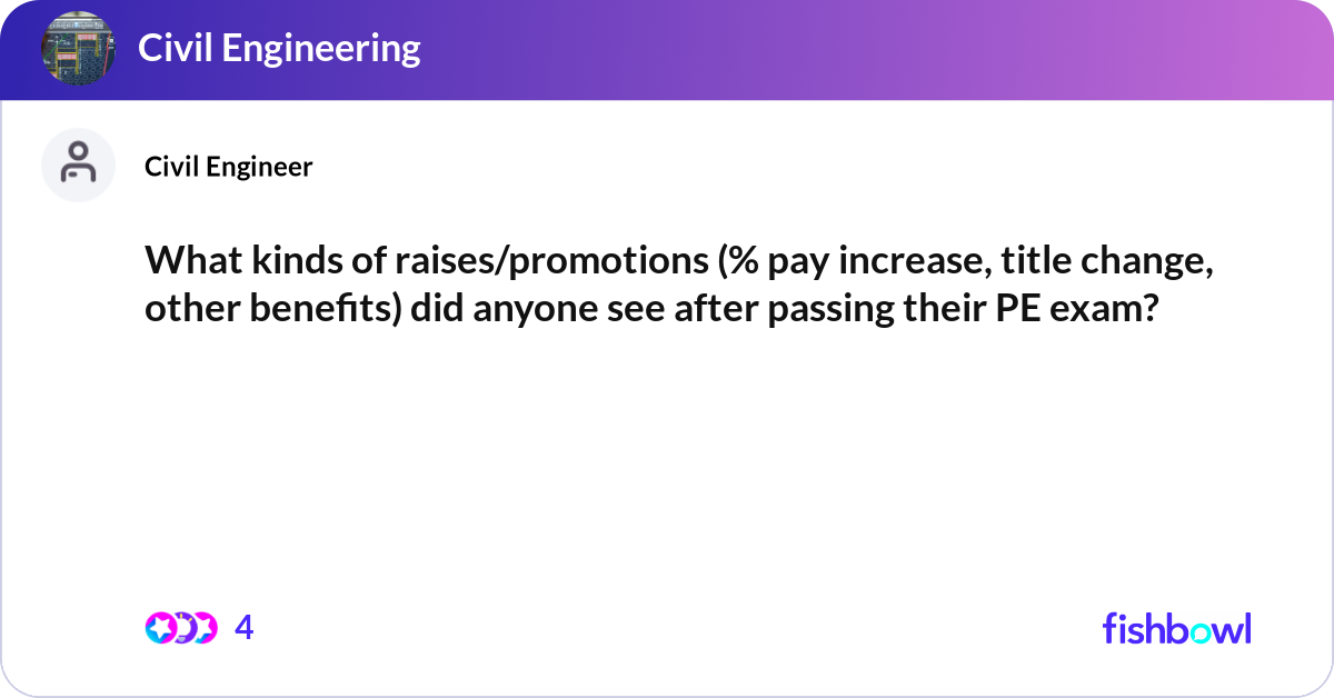 What kinds of raises/promotions (% pay increase, t... | Fishbowl