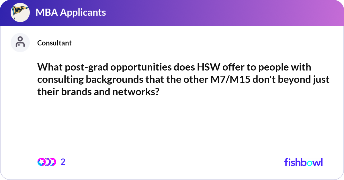 What post-grad opportunities does HSW offer to peo... | Fishbowl
