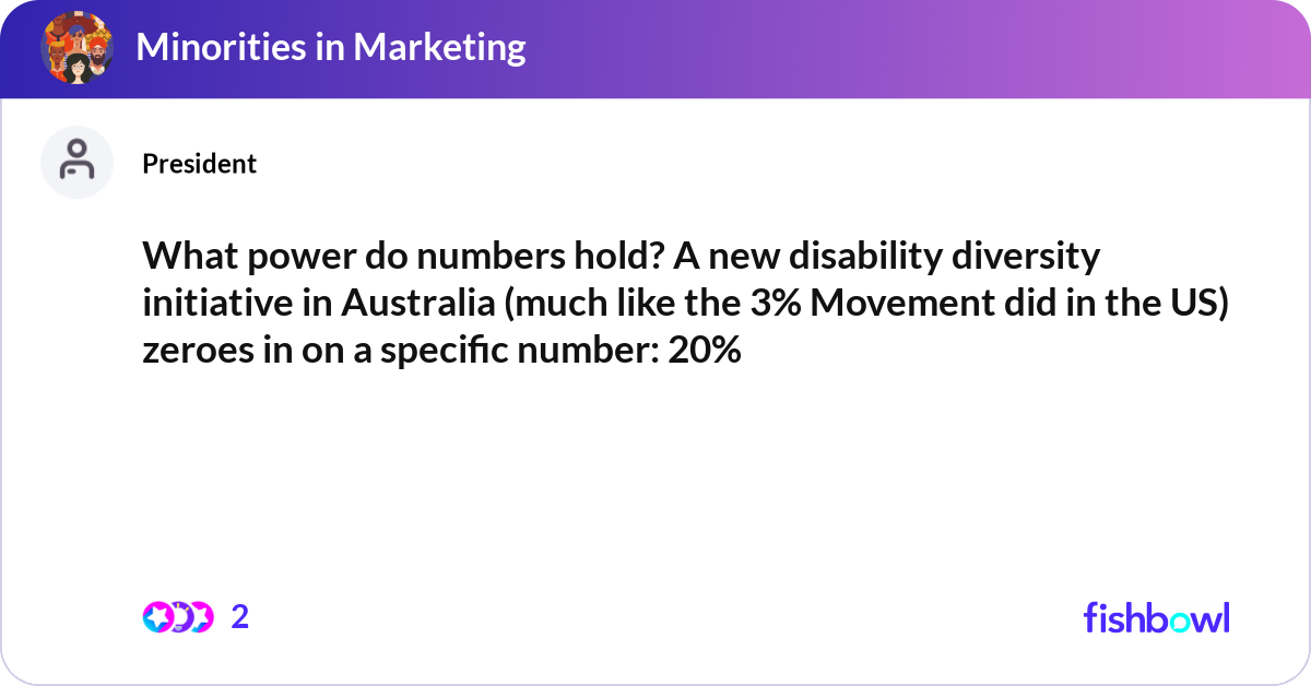 What power do numbers hold? A new disability diver... | Fishbowl