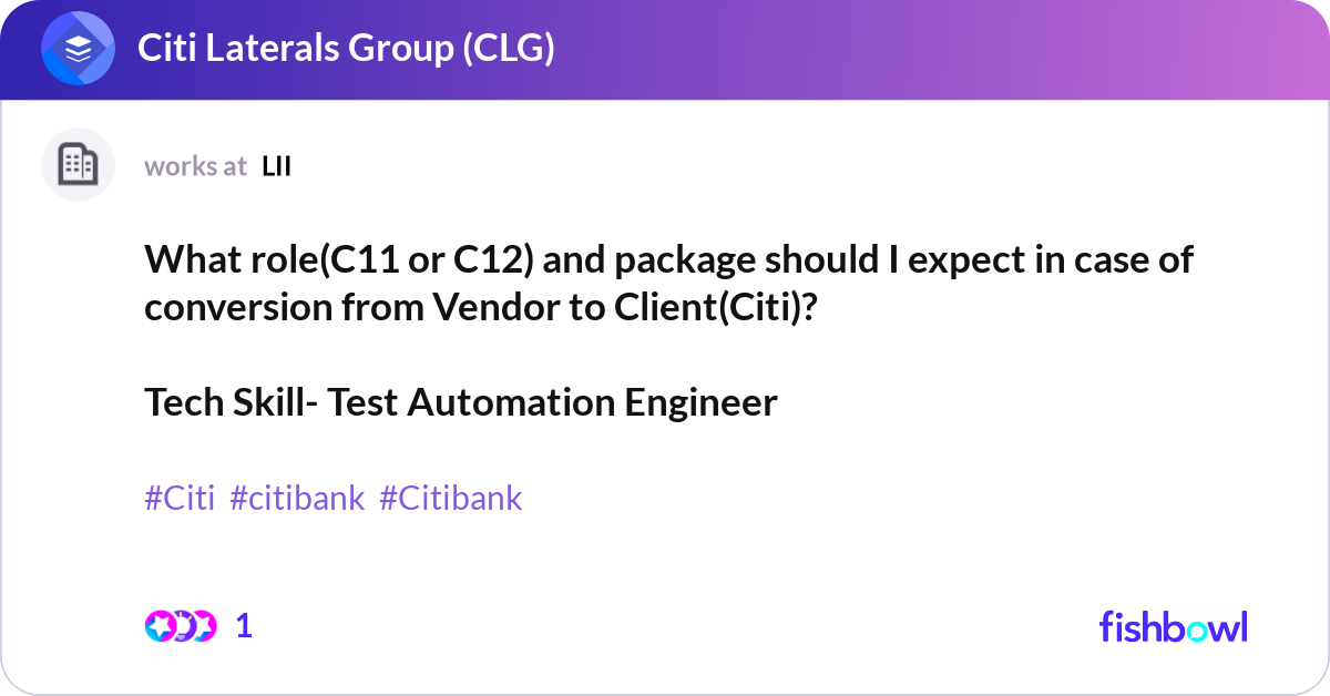 What role(C11 or C12) and package should I expect ... | Fishbowl