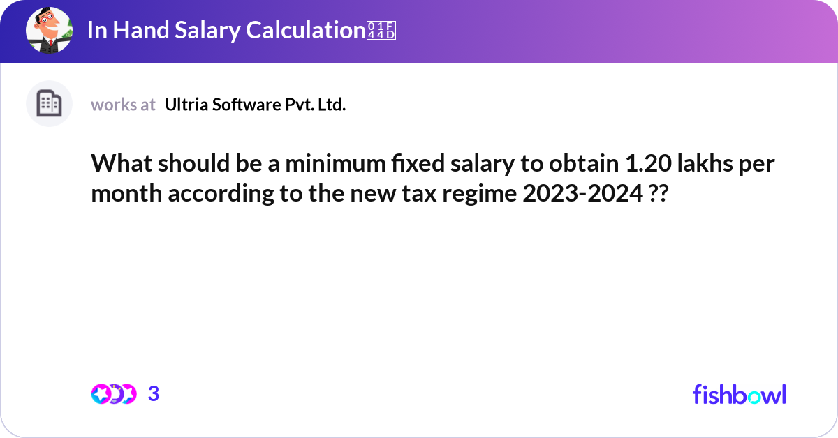 What should be a minimum fixed salary to obtain 1.... | Fishbowl