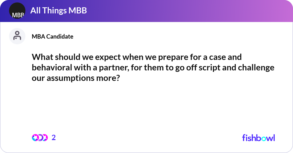 What should we expect when we prepare for a case a... | Fishbowl