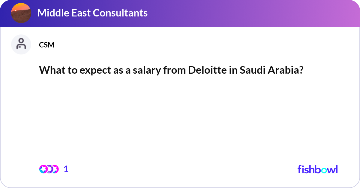 What to expect as a salary from Deloitte in Saudi ... | Fishbowl