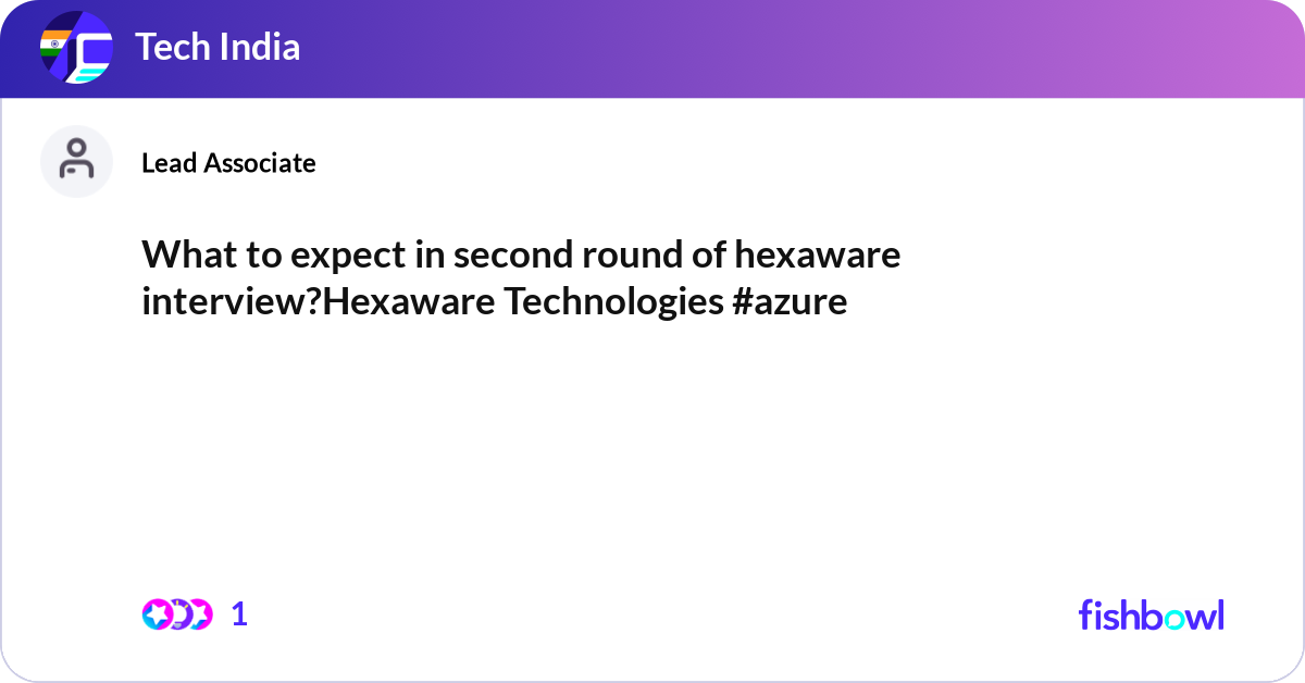 What to expect in second round of hexaware intervi... | Fishbowl