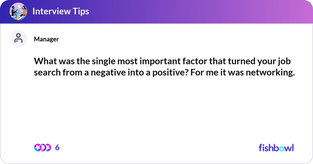 What was the single most important factor that tur... | Fishbowl