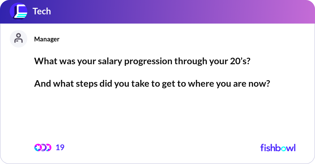 What was your salary progression through your 20’s... | Fishbowl