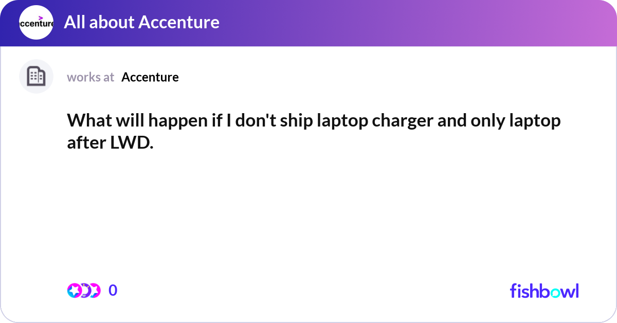 What will happen if I don't ship laptop charger an... | Fishbowl