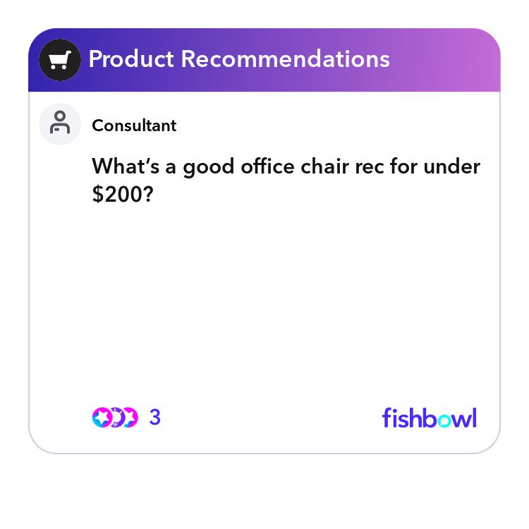 What’s a good office chair rec for under $200? | Fishbowl