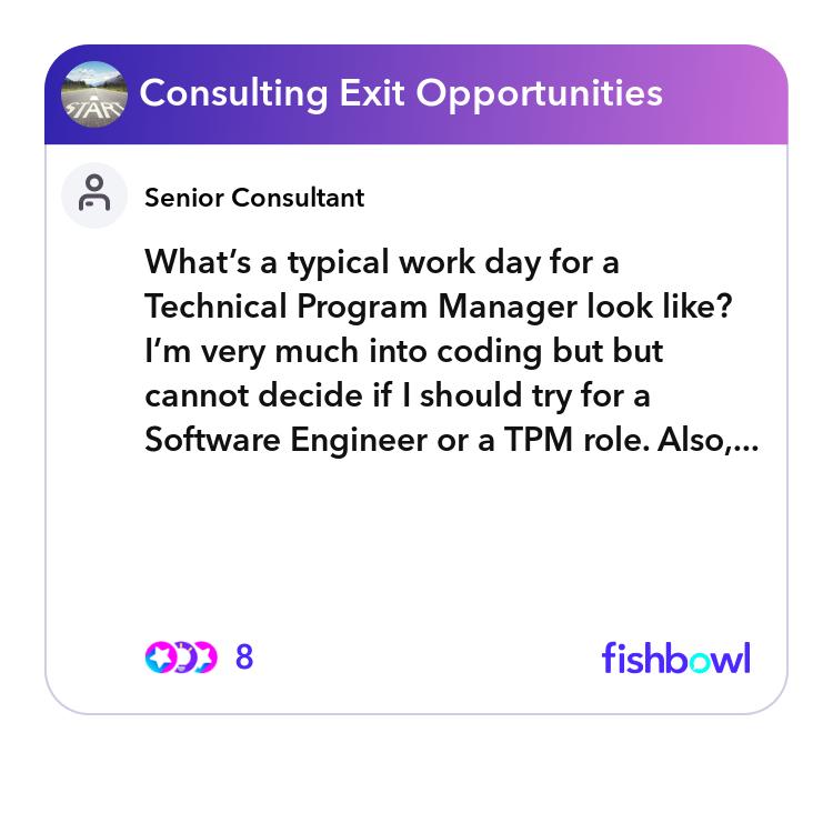 What’s a typical work day for a Technical Program ... | Fishbowl