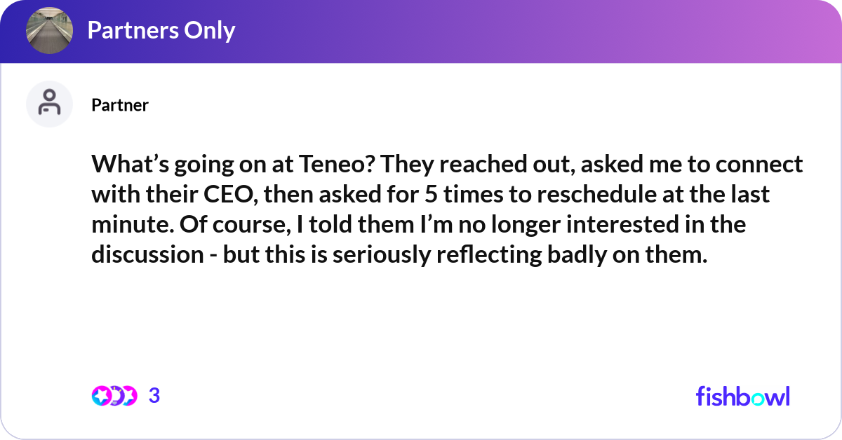 What’s going on at Teneo? They reached out, asked ... | Fishbowl