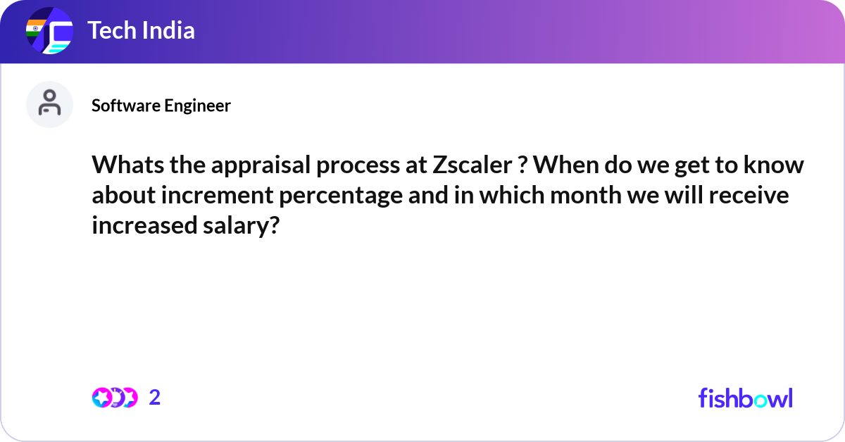 Whats the appraisal process at Zscaler ? When do w... | Fishbowl
