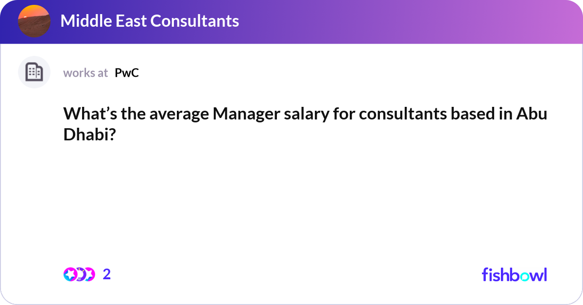 What’s the average Manager salary for consultants ... | Fishbowl