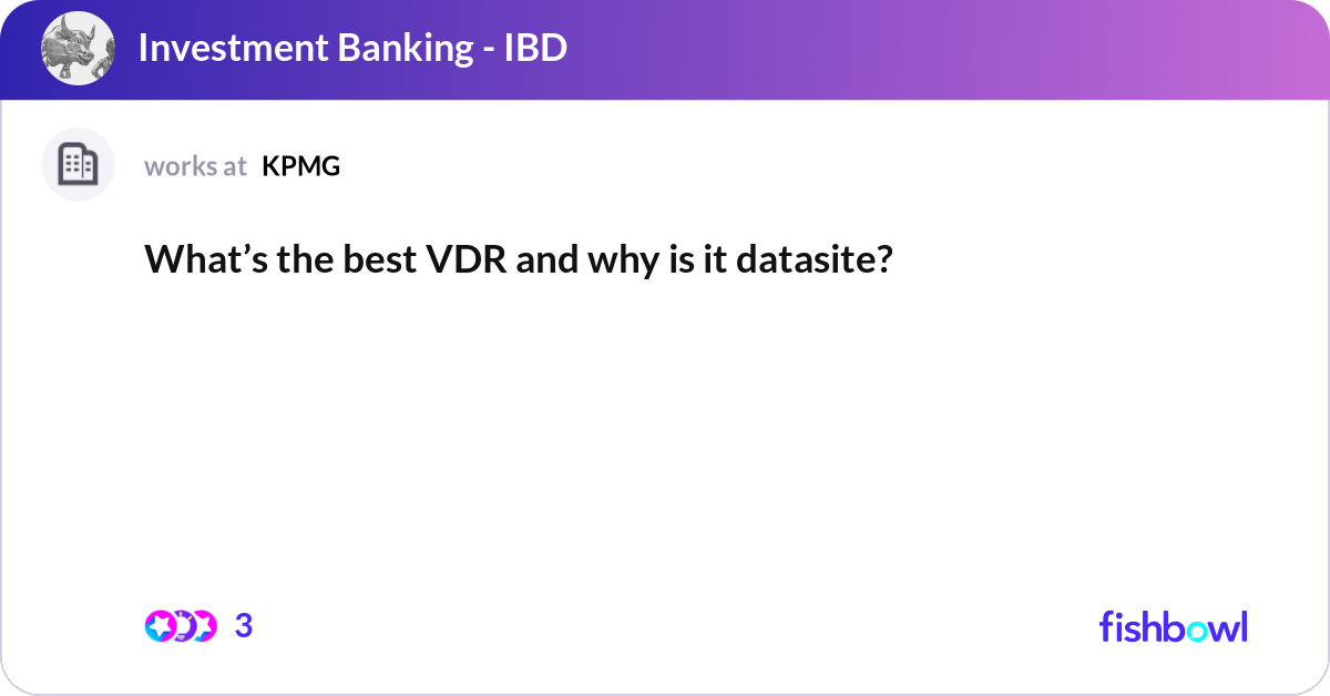 What’s the best VDR and why is it datasite? | Fishbowl