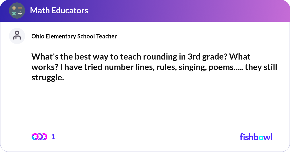 What's the best way to teach rounding in 3rd grade... | Fishbowl