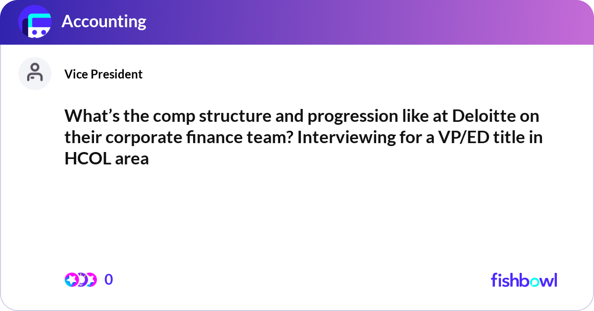 What’s the comp structure and progression like at ... | Fishbowl