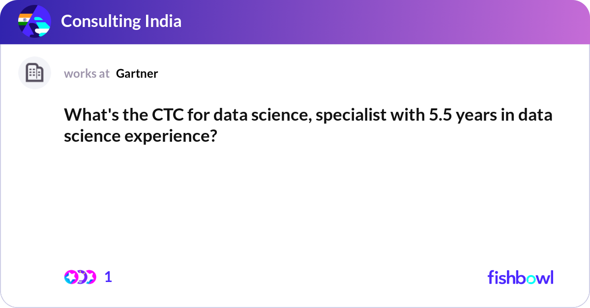What S The Ctc For Data Science Specialist With 5 Fishbowl