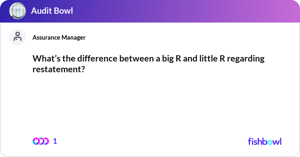 What’s the difference between a big R and little R... | Fishbowl