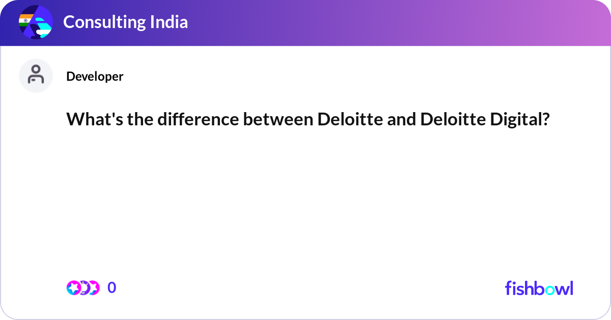 What's the difference between Deloitte and Deloitt... | Fishbowl