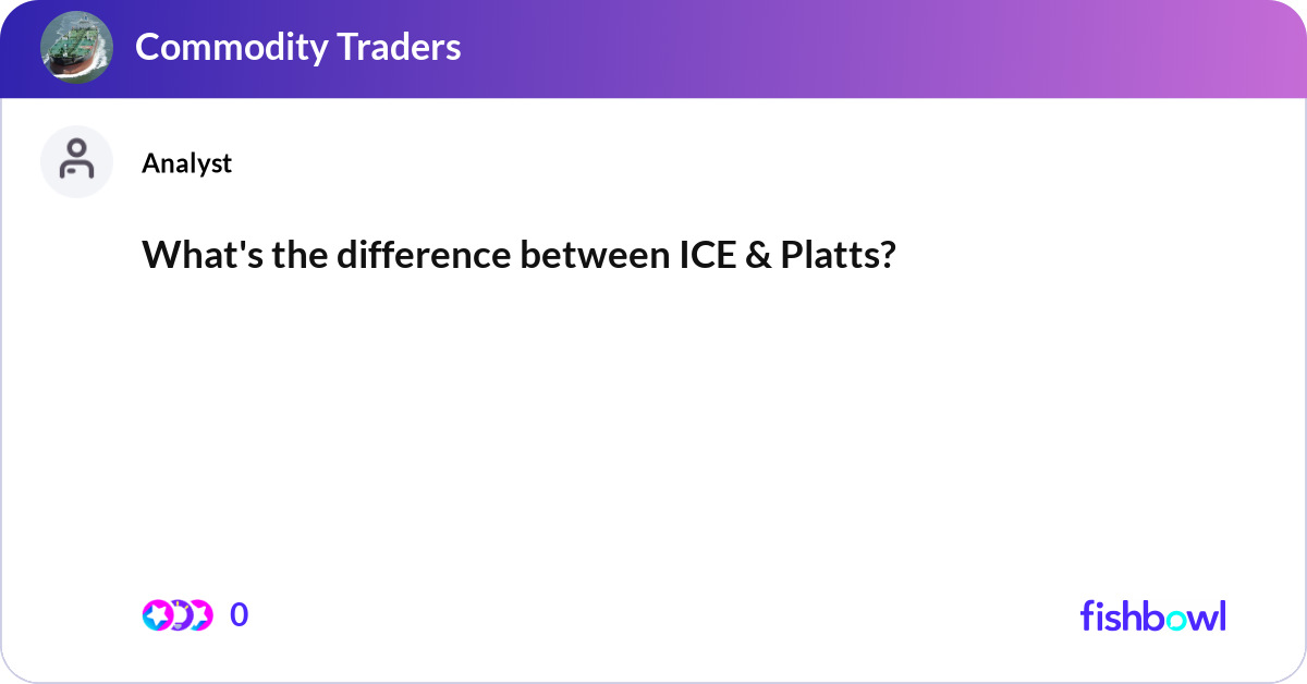What's the difference between ICE & Platts? | Fishbowl