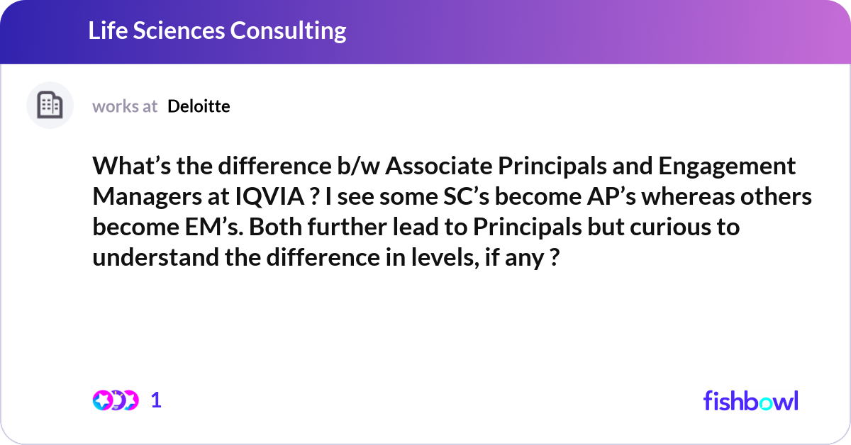 What’s the difference b/w Associate Principals and... | Fishbowl