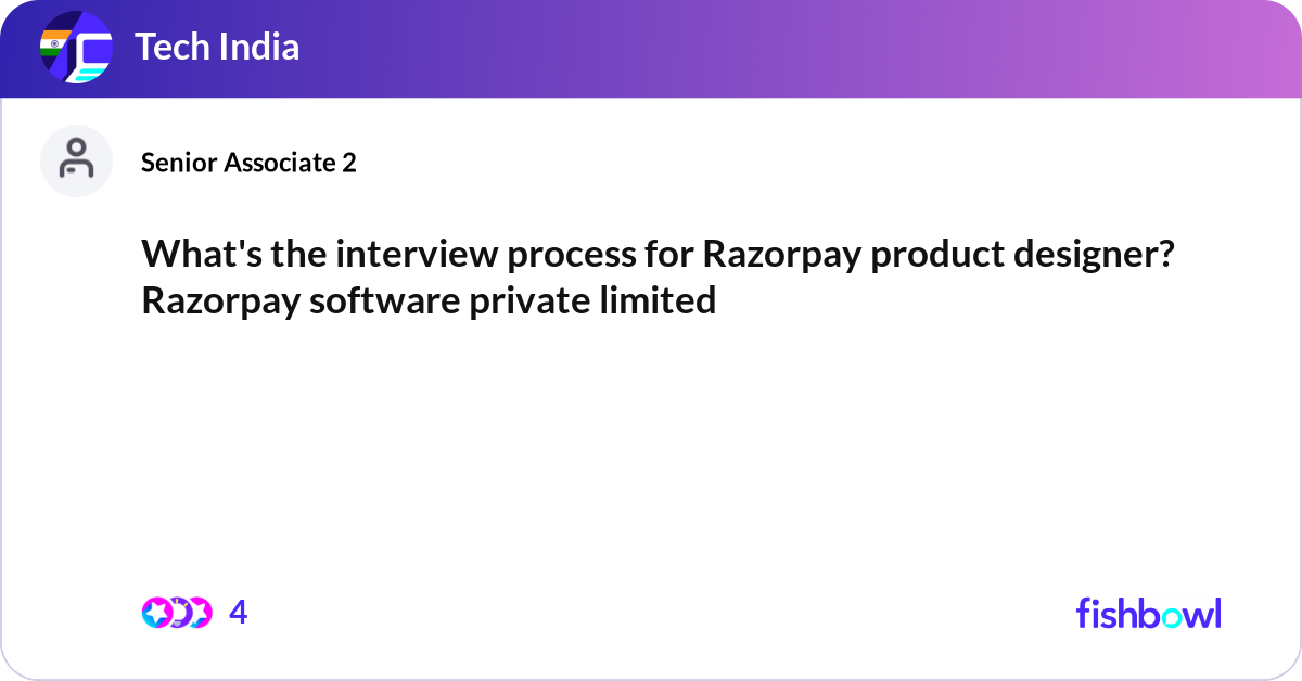 What's the interview process for Razorpay product ... | Fishbowl